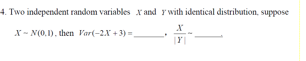 Solved Two Independent Random Variables X And Y With 