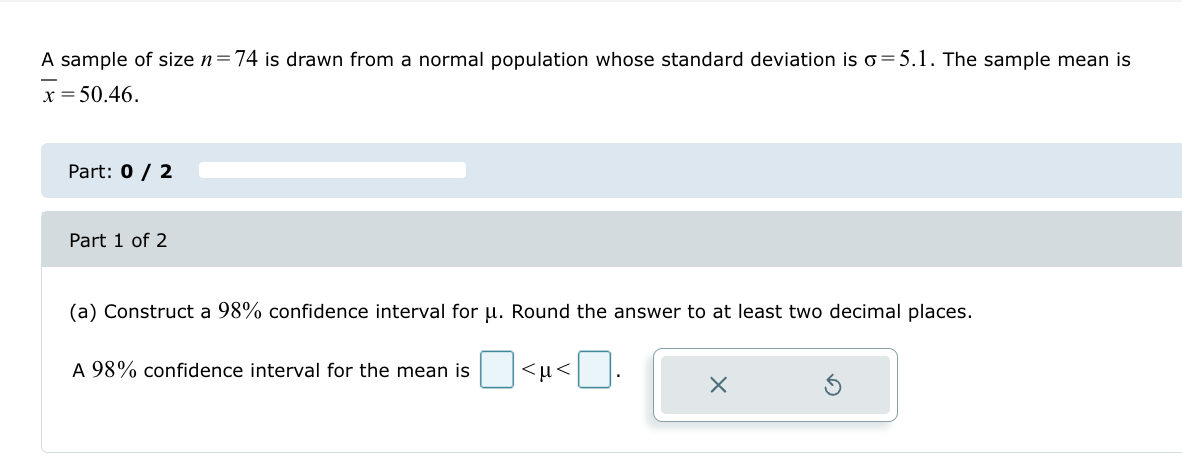 Solved A sample of size n=74 | Chegg.com