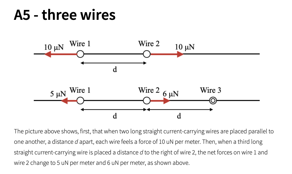 Solved A5 - three wires The picture above shows, first, that | Chegg.com