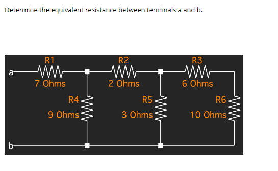Solved Determine the equivalent resistance between terminals | Chegg.com