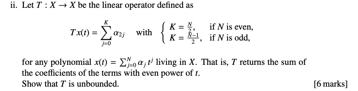 Solved (a) Let X be the space of all real valued polynomials | Chegg.com