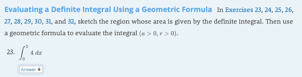 Solved Evaluating a Definite Integral Using a Geometric | Chegg.com