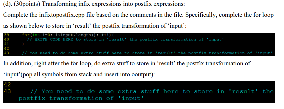 Solved Only Edit Inside The For Loop In The Cpp Files• The 6008
