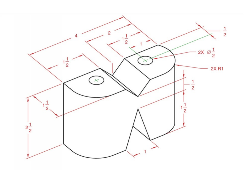 Solved Using 3rd angle projection, sketch the 3 ﻿principal | Chegg.com