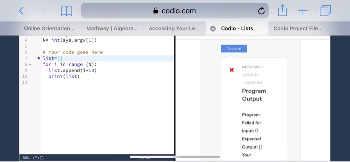 Solved 을 codio.com Online Orientation... Mathway | Algebra. | Chegg.com