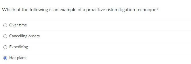 Solved Which of the following is an example of a proactive | Chegg.com