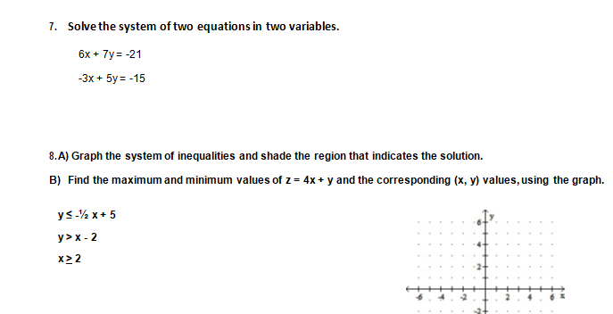 Solved solve the system of two equations in two variables. | Chegg.com
