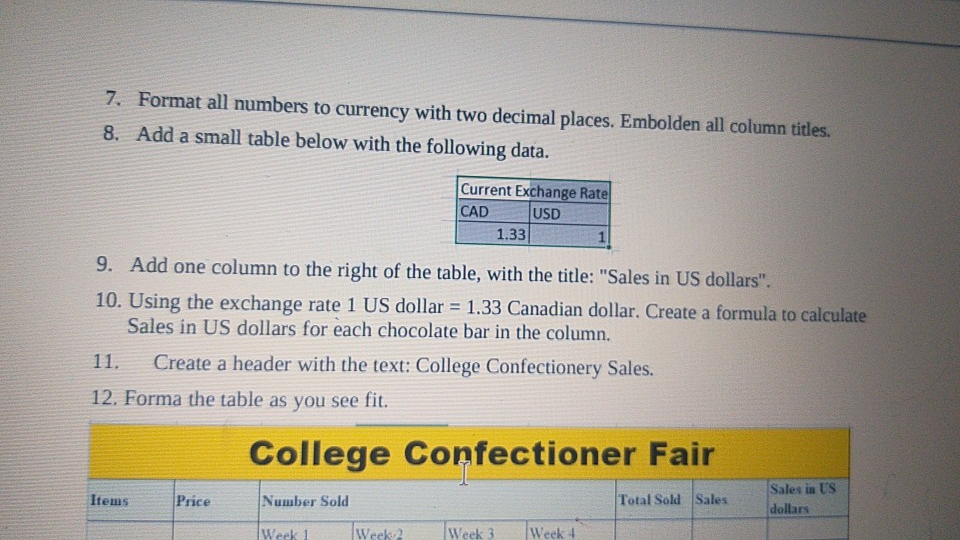 Solved Excel Practice Exercise 2 - Confectionery Sales 1. | Chegg.com