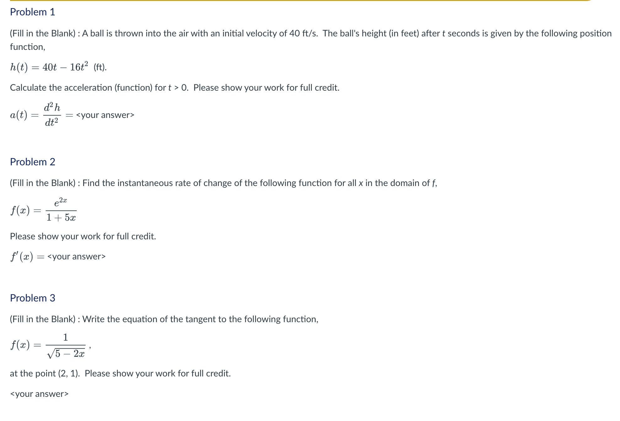 Solved Problem 1(Fill in the Blank) ﻿: A ball is thrown into | Chegg.com