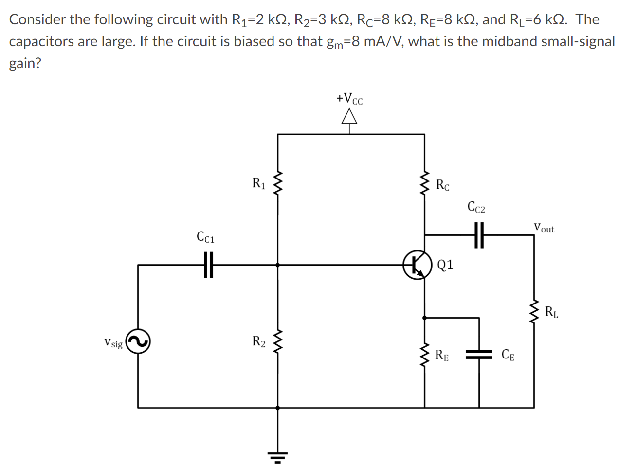 Solved Consider the following circuit with R1=2 k1, R2=3 ks, | Chegg.com