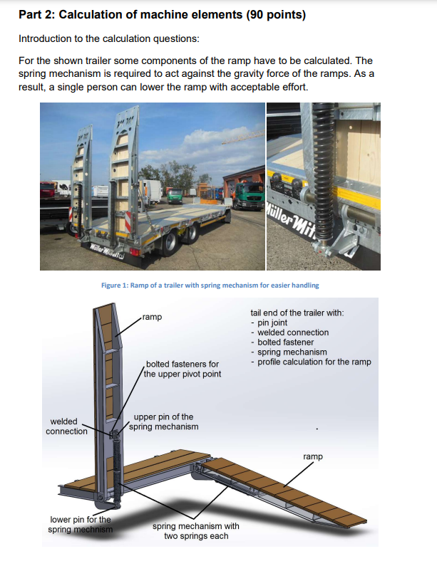 Solved Part 2: Calculation of machine elements (90 points) | Chegg.com