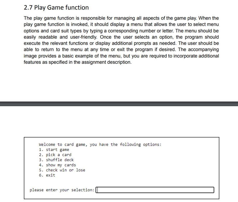 Solved play game, deal cards between player and robot how to | Chegg.com