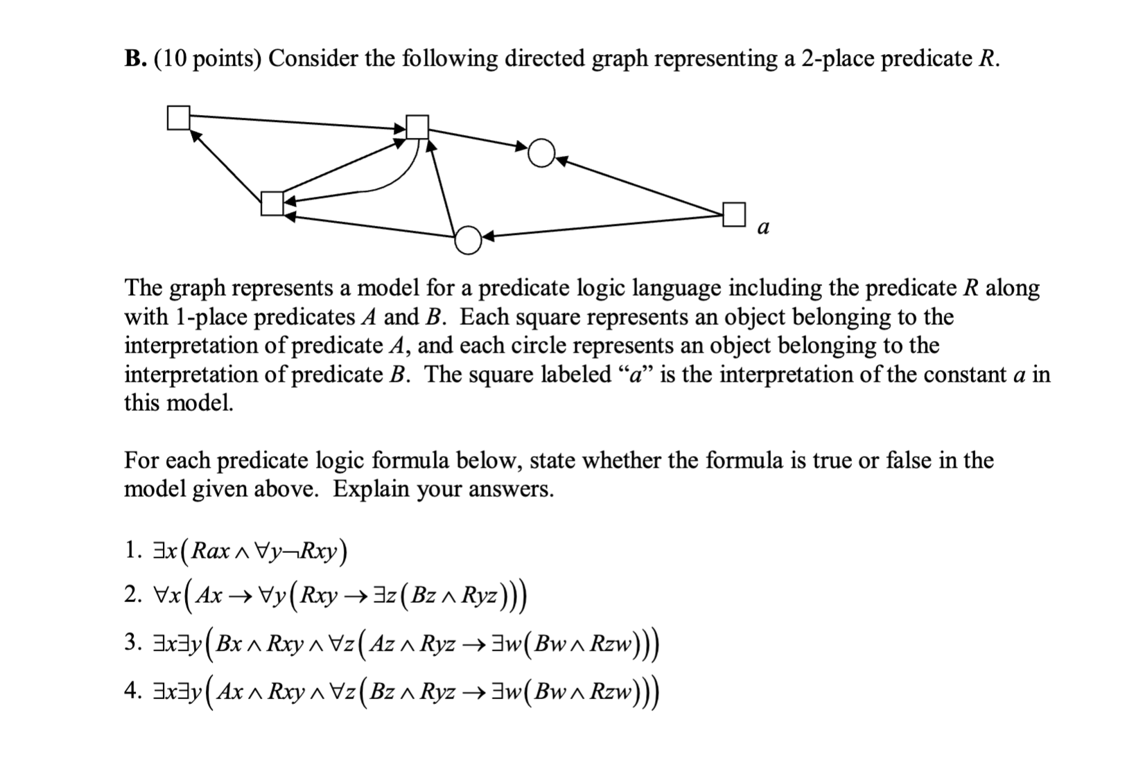 Solved B. (10 ﻿points) ﻿Consider the following directed | Chegg.com