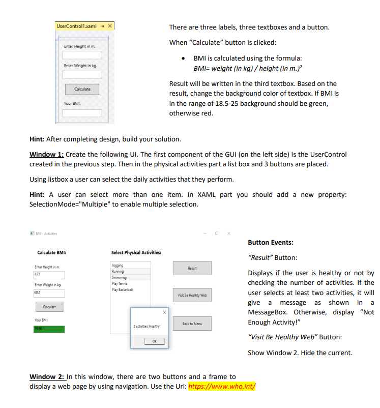 Question : (Produce new GUI components & handling | Chegg.com