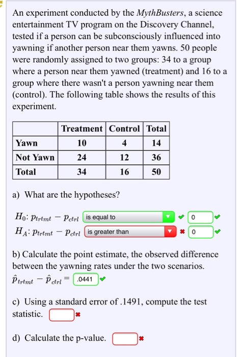 Solved An experiment conducted by the MythBusters, a science | Chegg.com