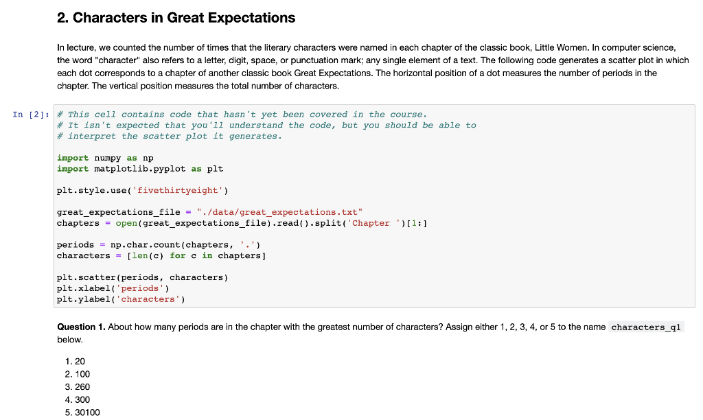 Solved 2. Characters in Great Expectations In lecture, we | Chegg.com