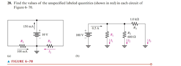 Solved 28. Find the values of the unspecified labeled | Chegg.com
