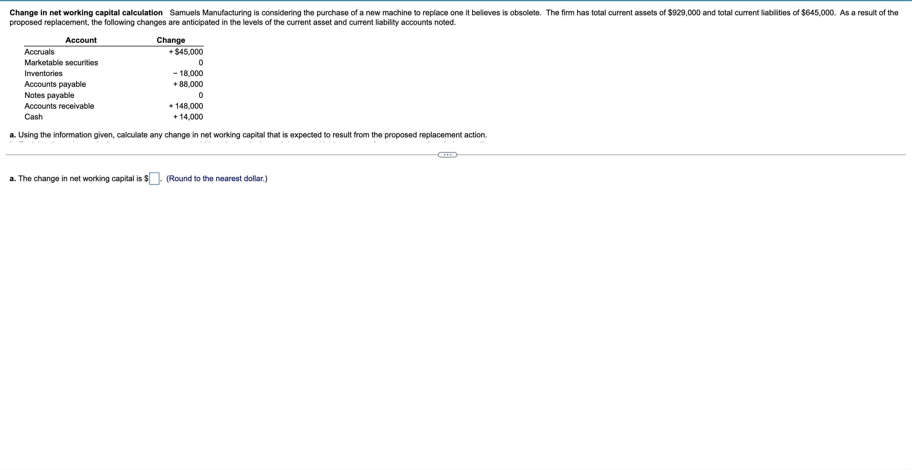 Solved proposed replacement, the following changes are | Chegg.com