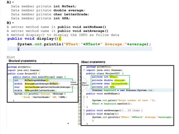 Solved A) - Data member private int Notest; Data member | Chegg.com