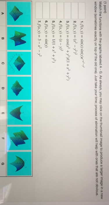 Solved Match the functions with the graphs labeled A - G. As | Chegg.com Solved Match the functions with the graphs labeled A - G. As | Chegg.com