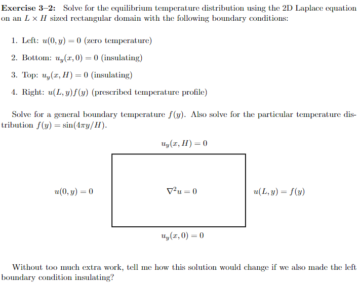 Solved Solve for the equilibrium temperature distribution | Chegg.com