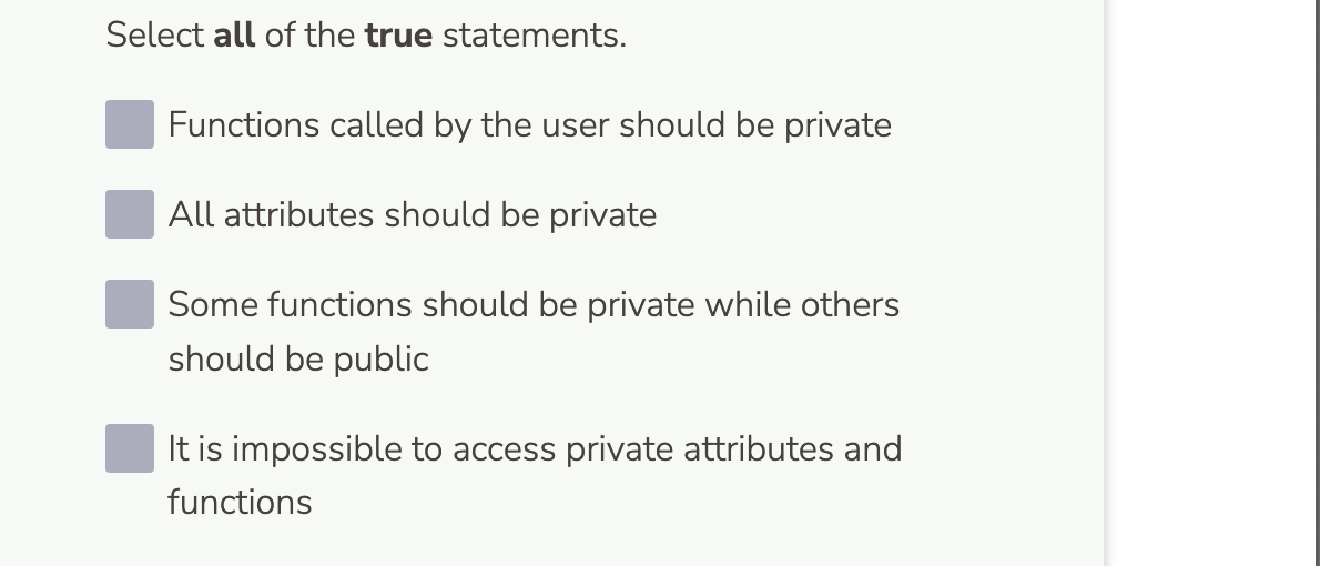 Solved Select all of the true statements. Functions called | Chegg.com