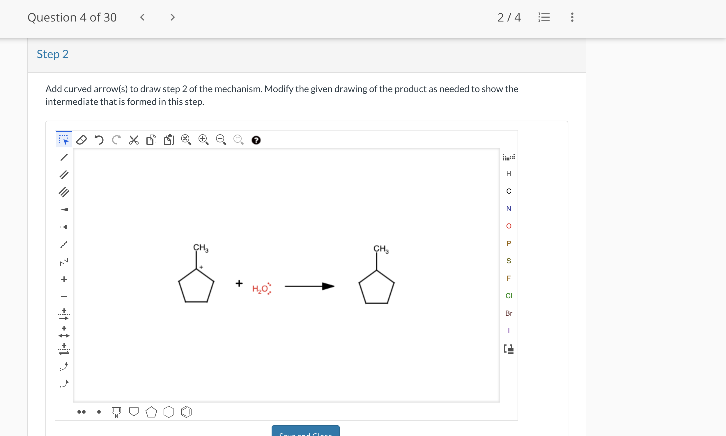 Solved Step 2Add curved arrow(s) ﻿to draw step 2 ﻿of the | Chegg.com