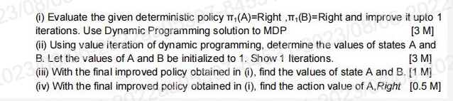 Solved Answer the following questions: Consider the MDP | Chegg.com