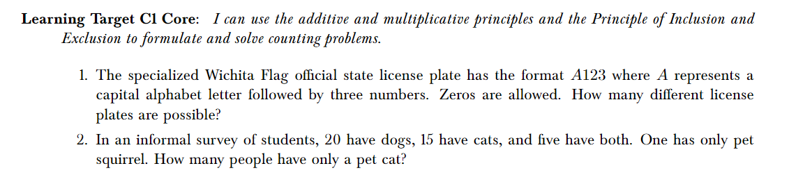 Solved uearning Target Cl Core: I can use the additive and | Chegg.com