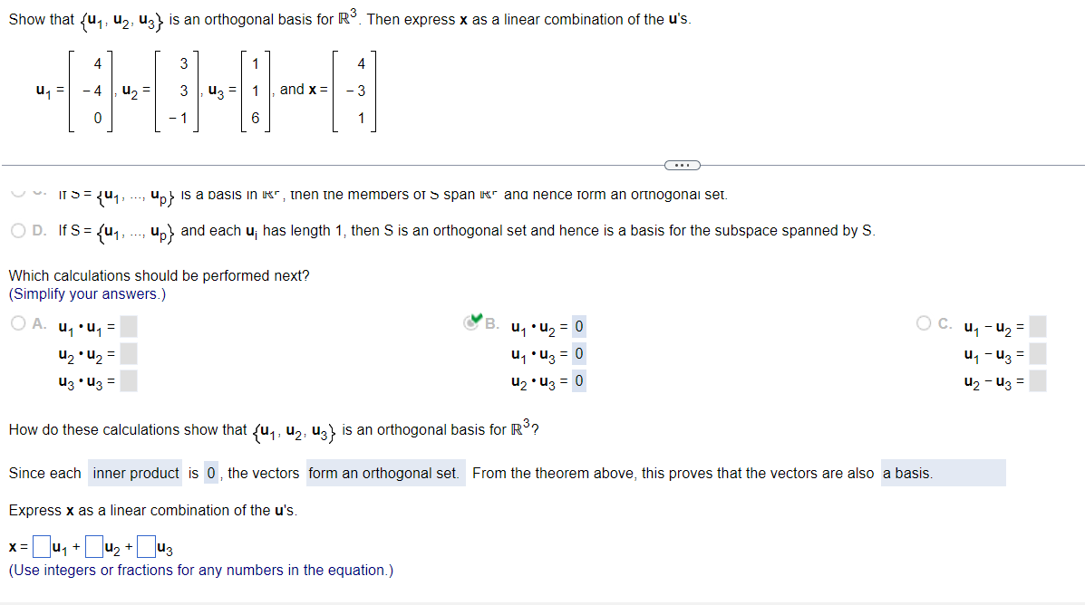 Solved Show that {u1,u2,u3} is an orthogonal basis for R3. | Chegg.com