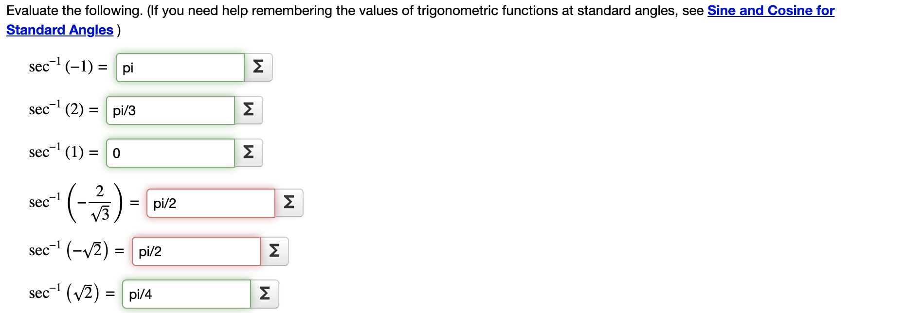 Solved Evaluate the following. (If you need help remembering | Chegg.com
