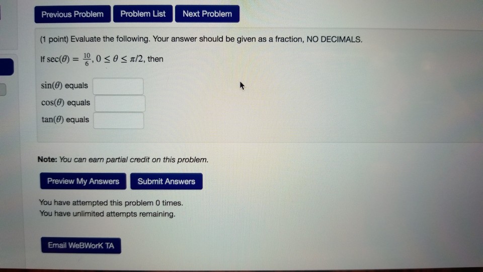 Solved Previous Problem Problem List Next Problem 1 Point 2356