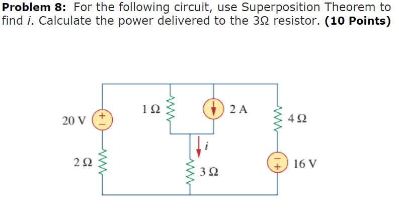 Solved Problem 8: For the following circuit, use | Chegg.com