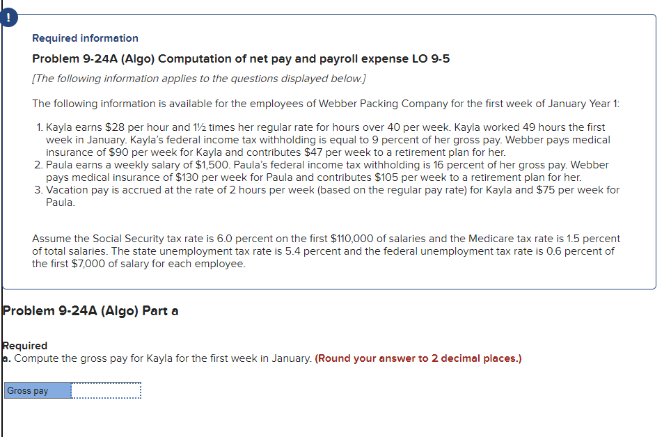 Solved Required information Problem 9-24A (Algo) Computation | Chegg.com