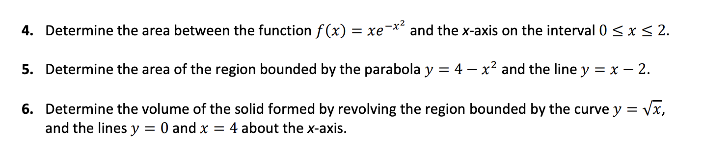 Solved 4. Determine the area between the function f(x) = | Chegg.com