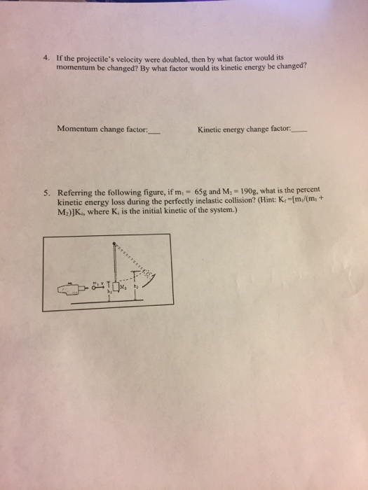 Solved Data Table 1: Ballistic Pendulum Method Trail i (m) | Chegg.com