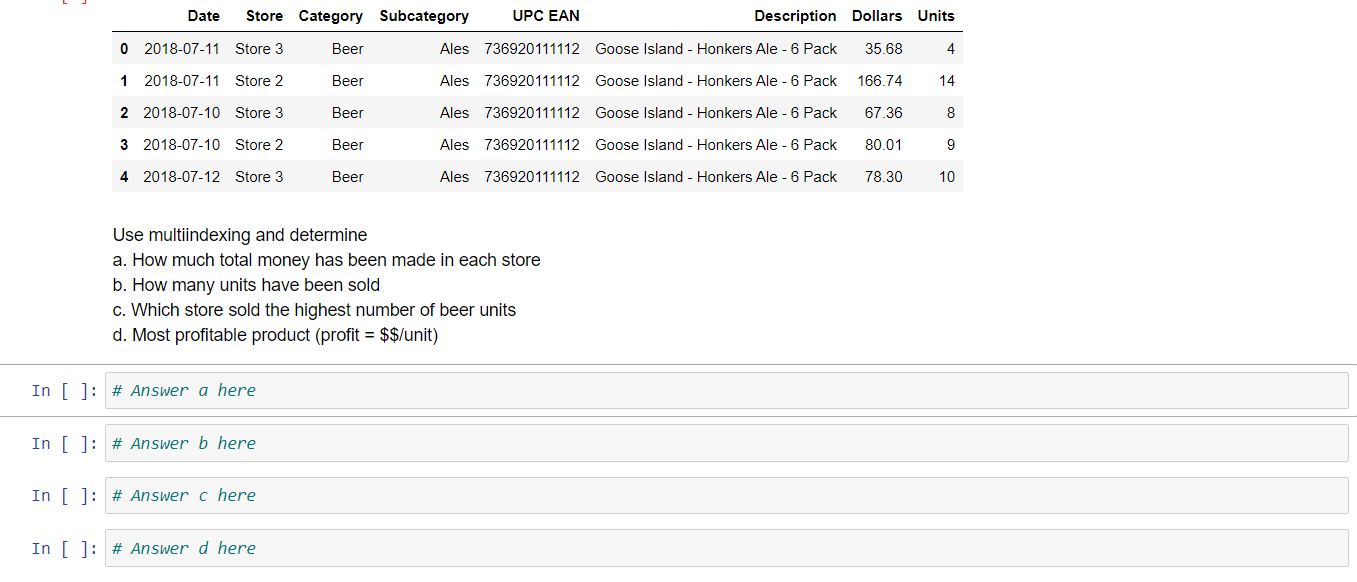 Solved Use Pandas to find the answer, Which codes will be | Chegg.com