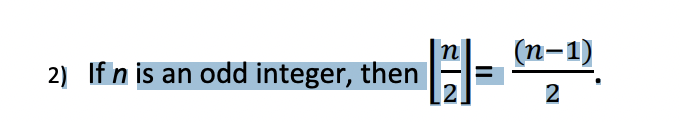 Solved [2n⌋=2(n−1) | Chegg.com