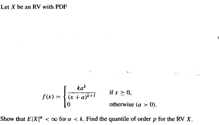 Solved Let x ﻿be an RV with | Chegg.com