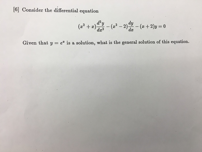Solved Consider the differential equation (x^2 + x) | Chegg.com