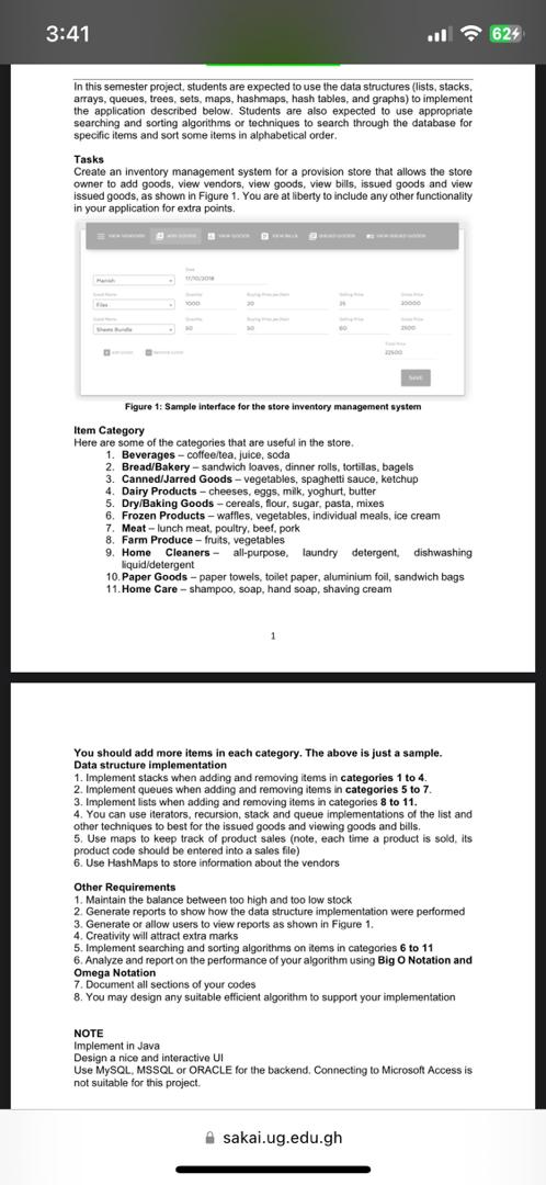 Solved In this semester project, students are expected to | Chegg.com