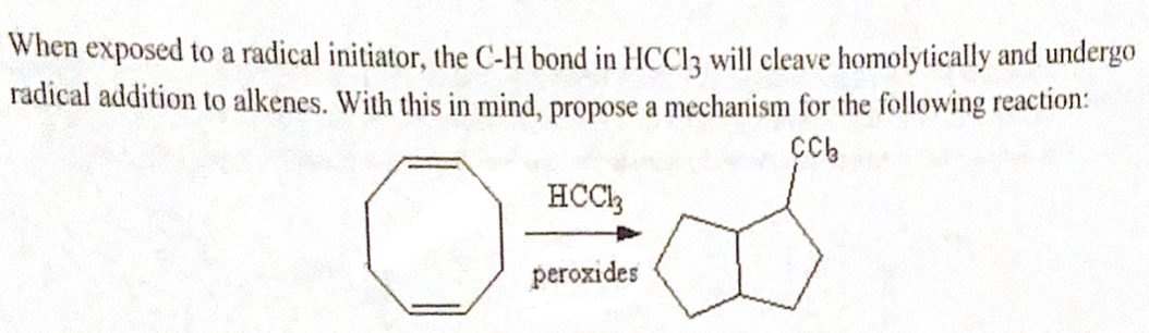 Solved When exposed to a radical initiator, the C−H bond in | Chegg.com