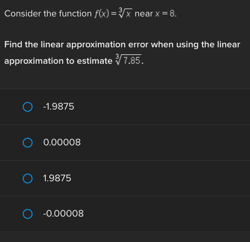 Solved Consider the function f(x)=x3 ﻿near x=8Find the | Chegg.com