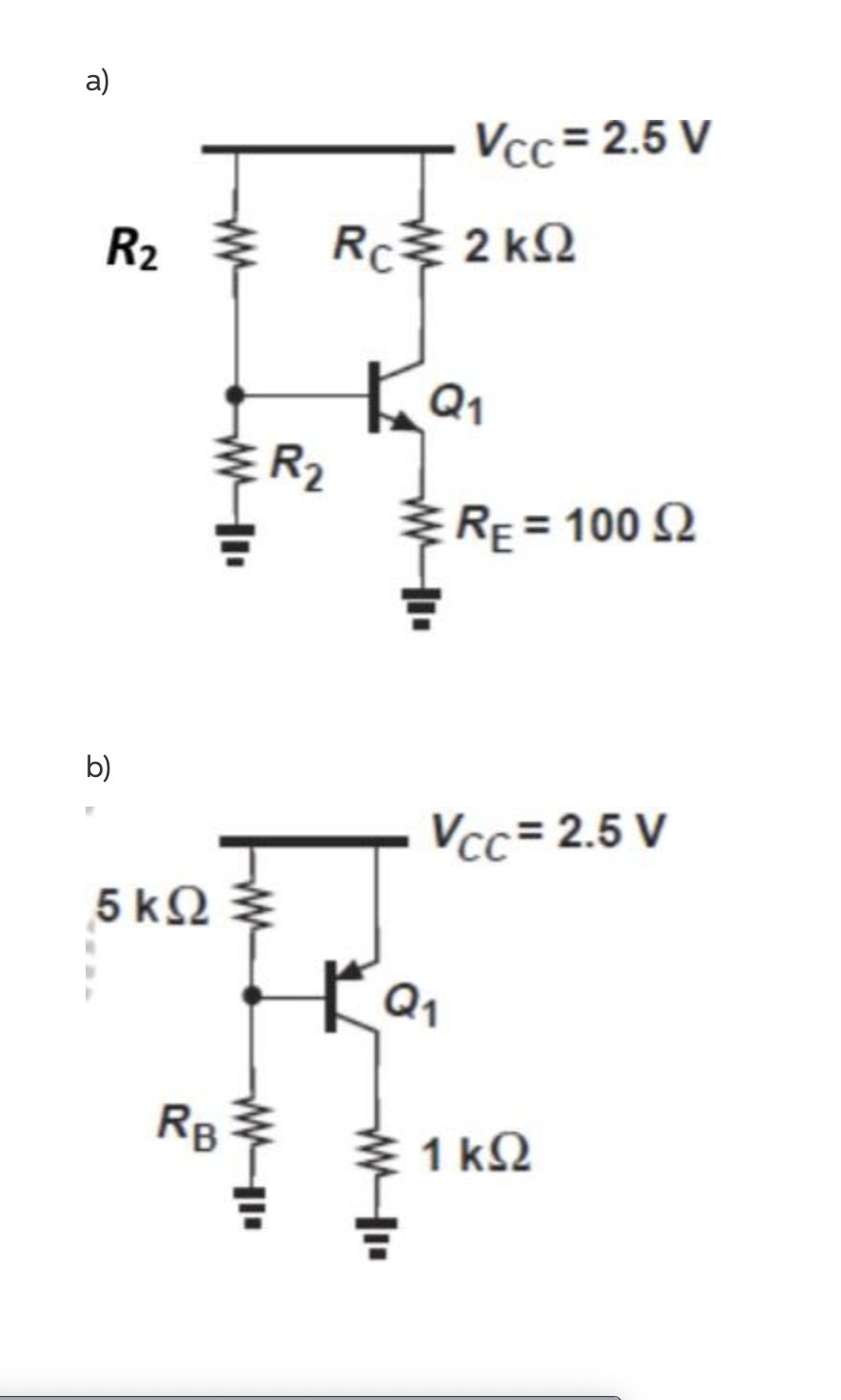 Solved For the 2 circuits shown above if βnpn = 100 and βpnp | Chegg.com