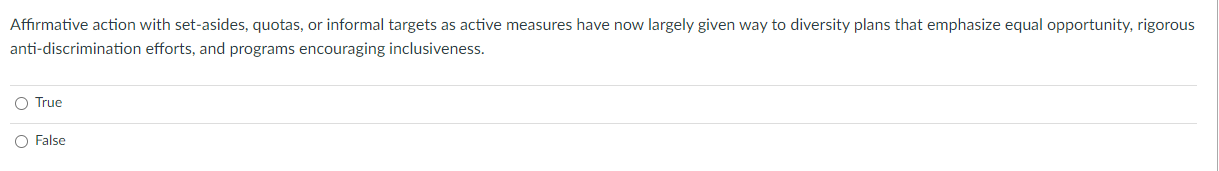 Solved Affirmative action with set-asides, quotas, or | Chegg.com