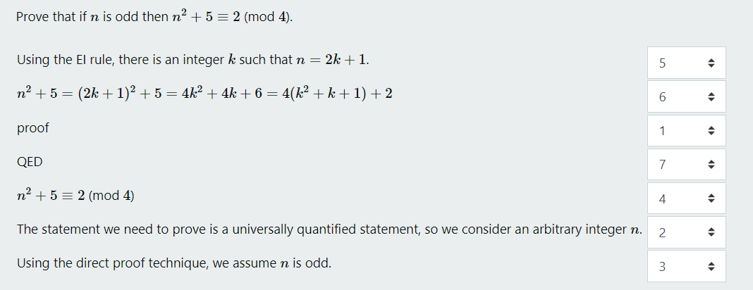 Solved Prove that if n is odd then n+5 = 2 (mod 4). Using | Chegg.com