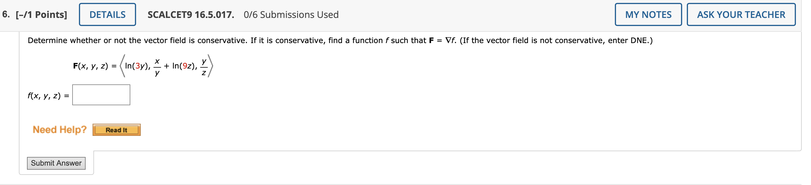 Solved SCALCET9 16.5.017. 0/6 Submissions Used whether or | Chegg.com