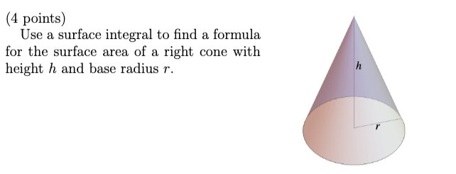 Solved (4 points) Use a surface integral to find a formula | Chegg.com