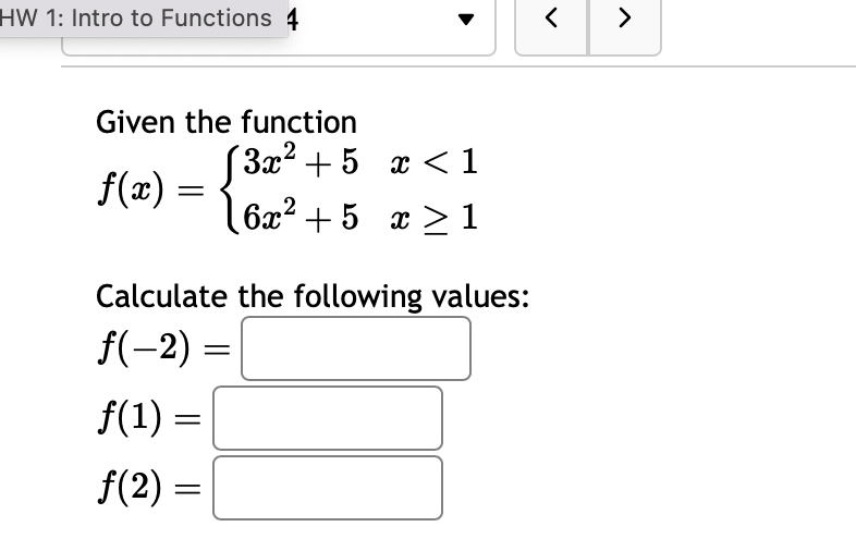 Solved Given the functionf(x)={3x2+5,x