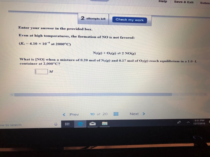 Solved Help Save & Exit Subm Check my work Enter your answer | Chegg.com
